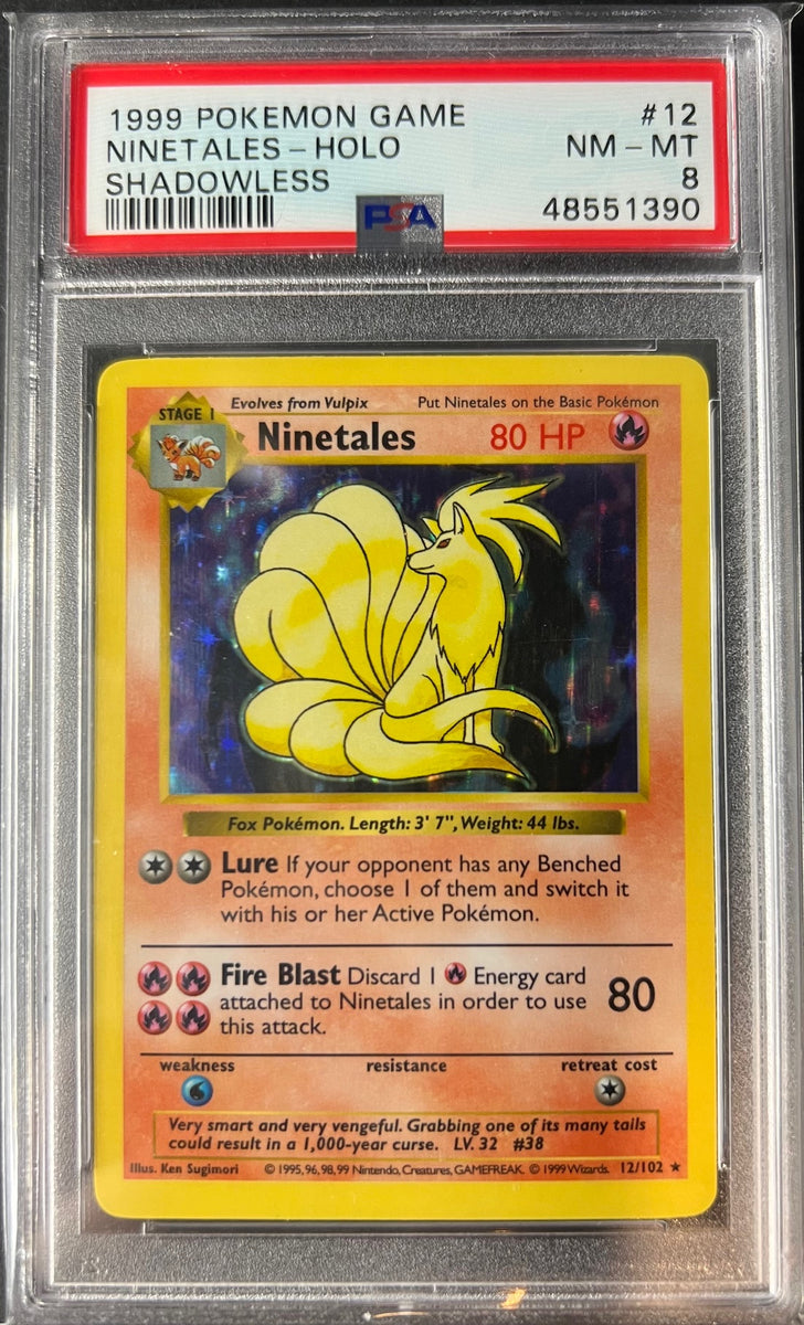 [SOLD] Pokemon TCG Graded Card: 1999 Ninetales (Shadowless) #012 PSA 8 ...