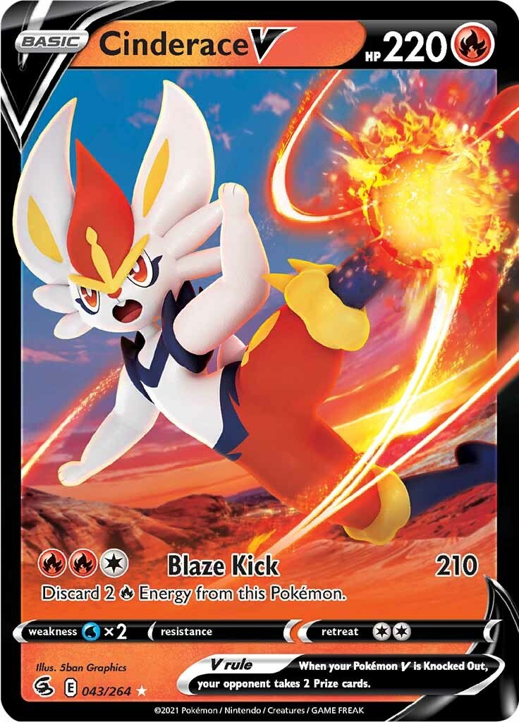 Cinderace V (43) [SWSH08 - 043/264] – Vancity CJ Trading Cards
