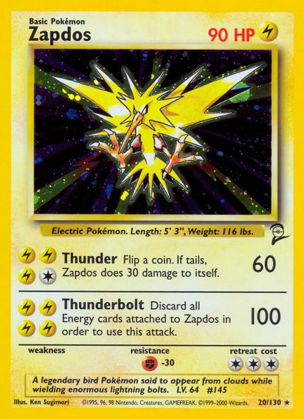 Zapdos [BS2 - 020/130] – Vancity CJ Trading Cards